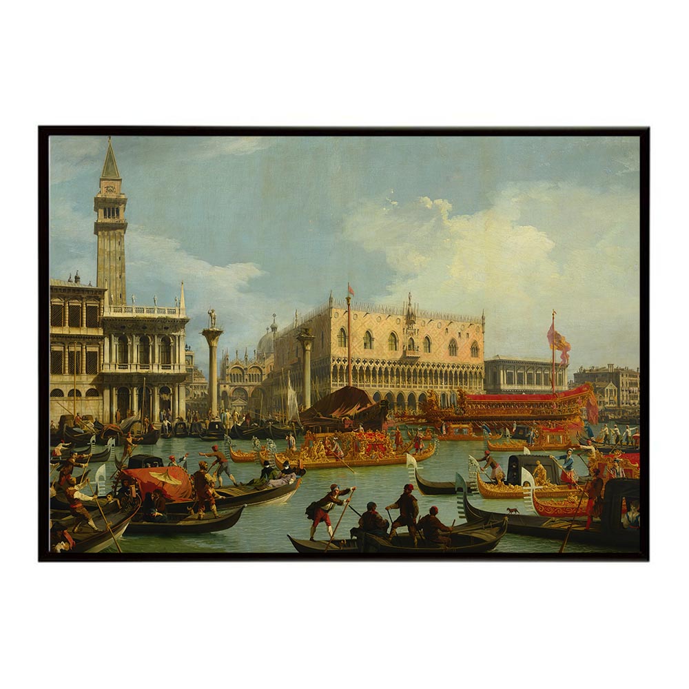 【作品名】The Bucintore Returning to the Molo on Ascension Day【このポスターについて】昇天祭の日にモーロに戻るブチントーロを描いた作品です。伝統的な祭りの様子が描かれています。【EFPIの...