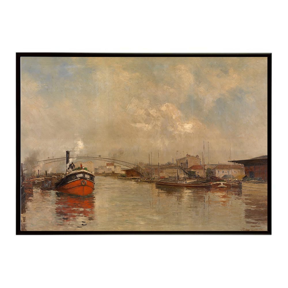 【作品名】The Docks La Villette in Paris【このポスターについて】パリのラ・ヴィレットのドックを描いた作品です。繁忙な港の様子が活き活きと描かれています。【EFPIのポスターについて】 ポスター専門店の提案力が自...