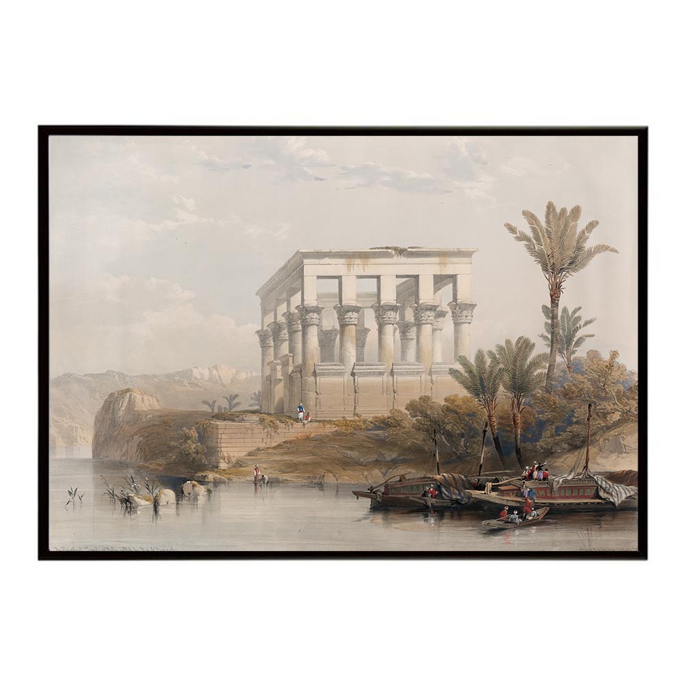 【作品名】The hypathral temple at Phila called the Bed of Pharaoh.【このポスターについて】フィラのオープンエア神殿、通称「ファラオの寝床」を描いた作品です。歴史的な建造物の魅力が感じら...