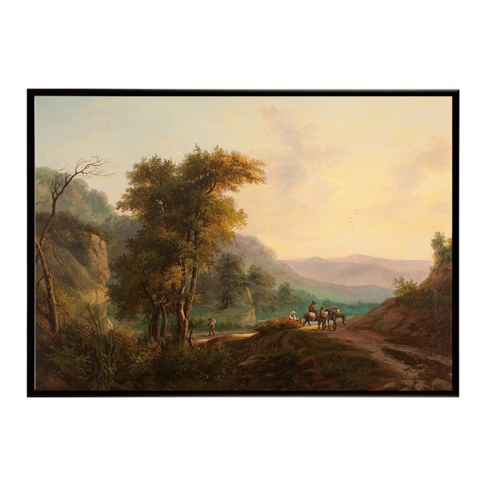 【作品名】Travellers on a Country Path【このポスターについて】このポスターは、田舎道を歩く旅行者たちの姿を描いています。のどかな田園風景が広がっています。【EFPIのポスターについて】 ポスター専門店の提案力が自...