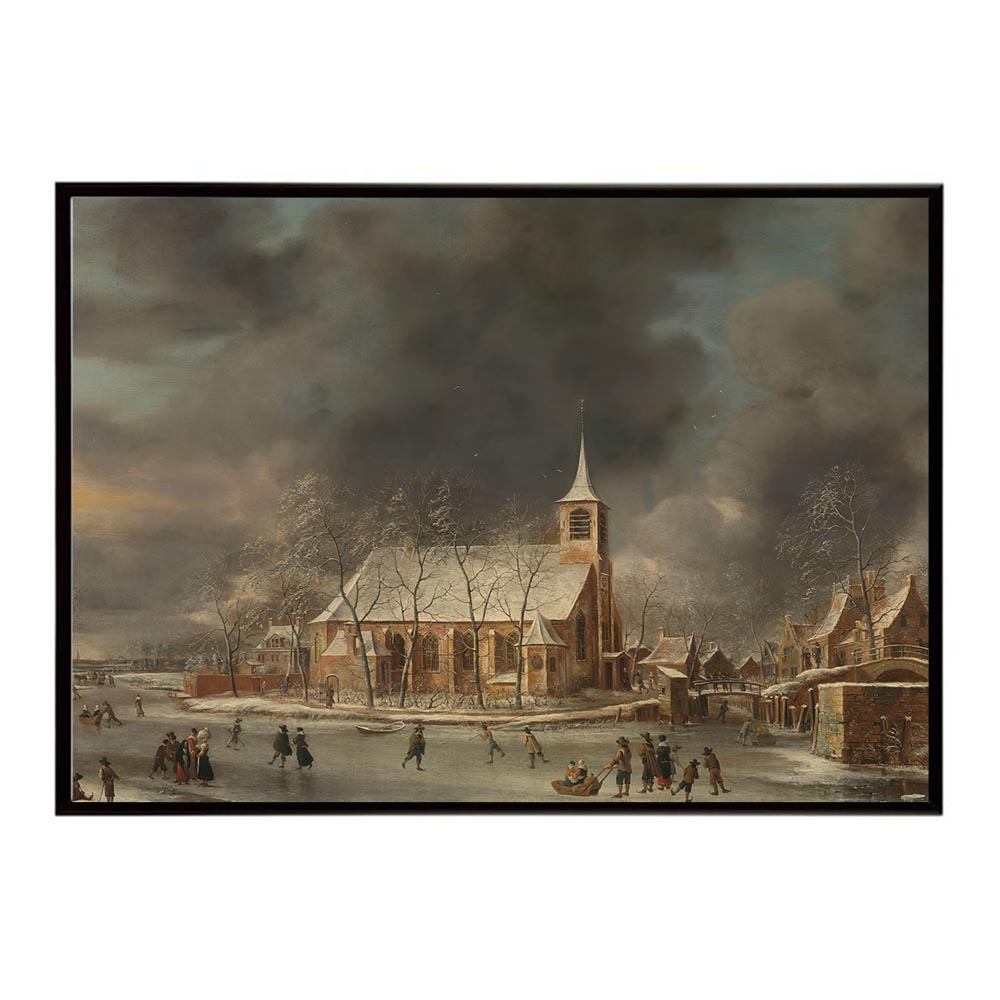 【作品名】View of the Church of Sloten in the Winter【このポスターについて】冬のスロータの教会の風景を描いたポスターです。雪に覆われた教会と静かな冬の風景が美しく、季節の変わり目を感じさせます。【E...