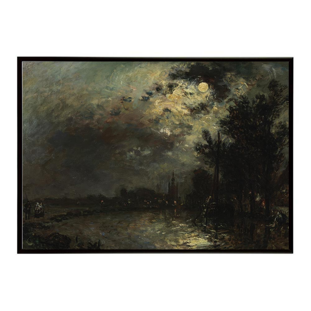 【作品名】View on Overschie in Moonlight【このポスターについて】月明かりの下のオーファーシーの風景を描いたポスターです。静かな夜の雰囲気と美しい街並みが広がり、幻想的な一枚です。【EFPIのポスターについて】 ...