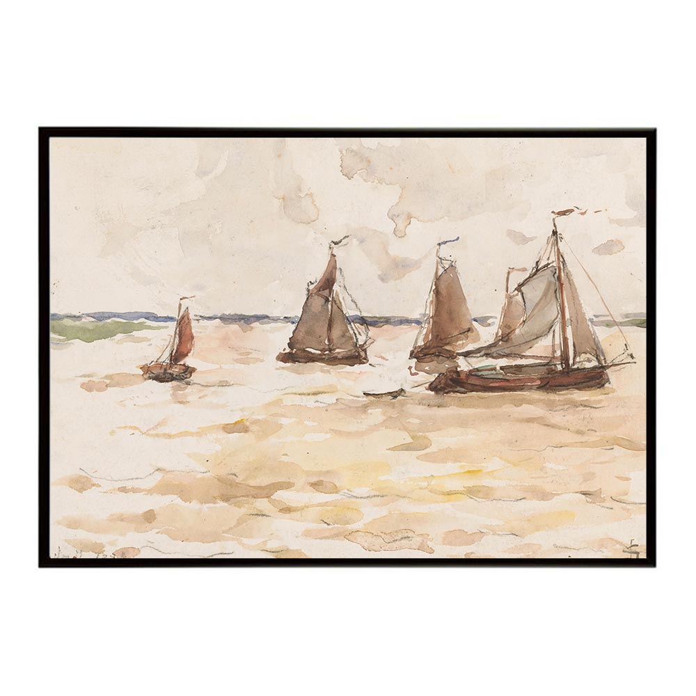 【作品名】Vissersschepen op een rivier【このポスターについて】川の上を航行する漁船の風景を描いたポスターです。静かな川面と忙しく働く漁船が対比され、日常の一コマが切り取られています。【EFPIのポスターについて】...