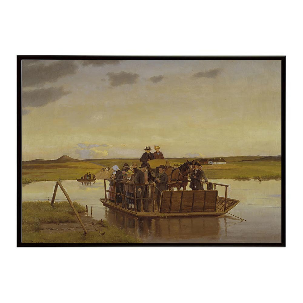 【このポスターについて】デンマークのグデン川の風景を描いたこのポスターは、川の静けさとその周囲の自然美を感じさせます。インテリアに落ち着きと自然の魅力をもたらし、リビングルームやベッドルームに最適です。デジタルリマスターされたこの作品は、デ...