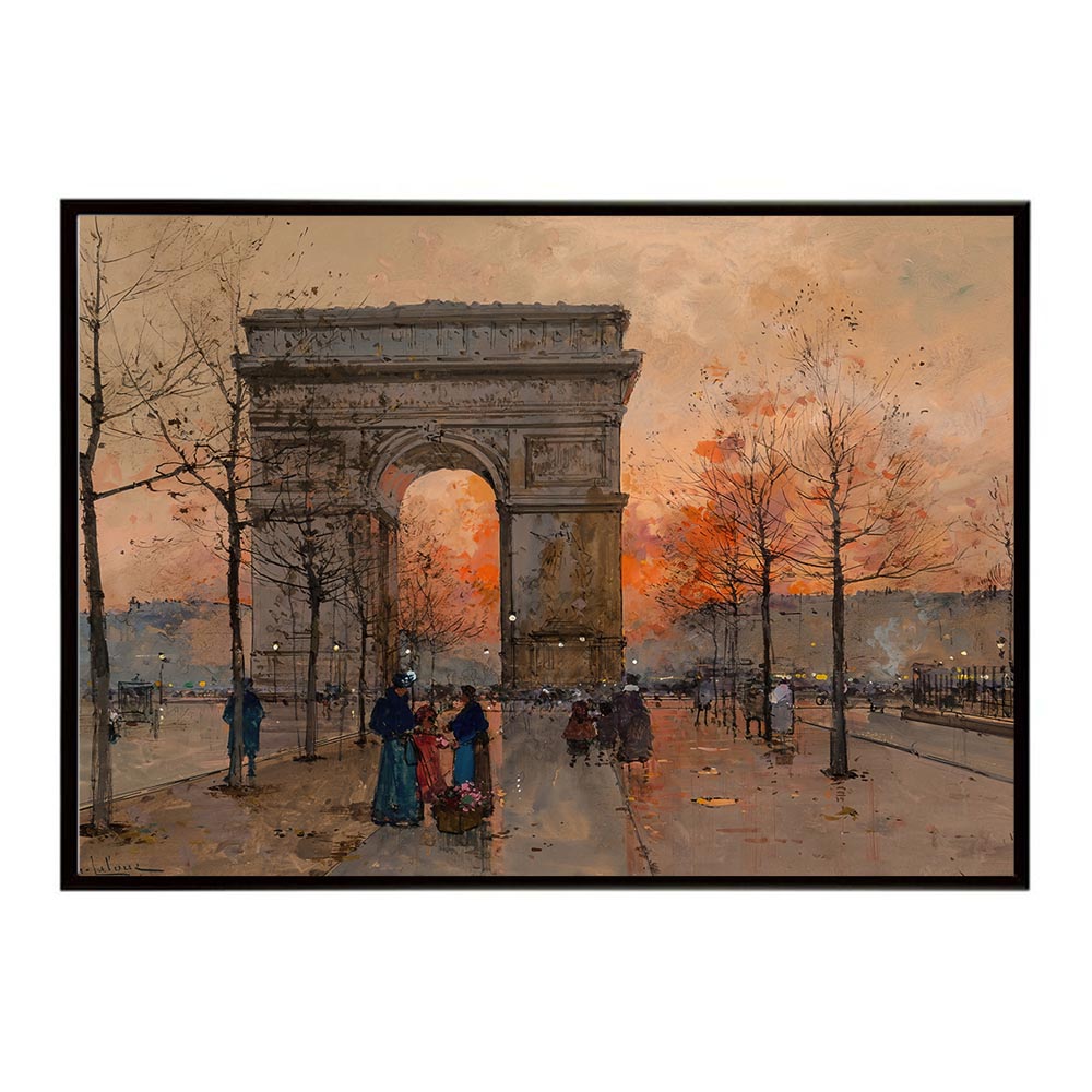 【このポスターについて】パリの象徴である凱旋門とエトワール広場を描いたこのポスターは、フランスの歴史と都市の華やかさを感じさせます。インテリアにエレガントで洗練された雰囲気をもたらし、リビングルームやオフィスに最適です。【EFPIのポスター...