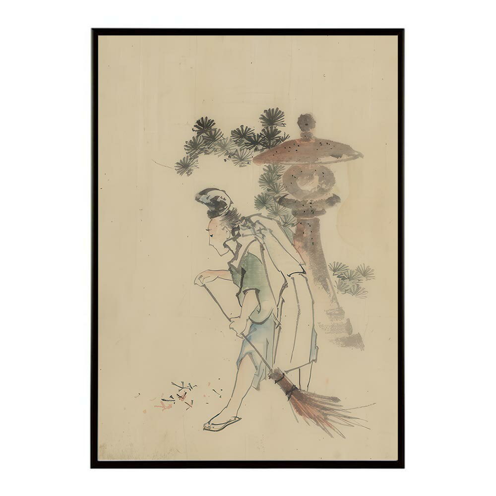 このポスターは、葛飾北斎が描いた「松の木の下で掃除をする男性」をモチーフにしています。石の祠と松の葉が描かれた風景は、江戸時代の日本の生活感を伝えます。和風の空間にぴったりの一枚です。【EFPIのポスターについて】 ポスター専門店の提案力が...