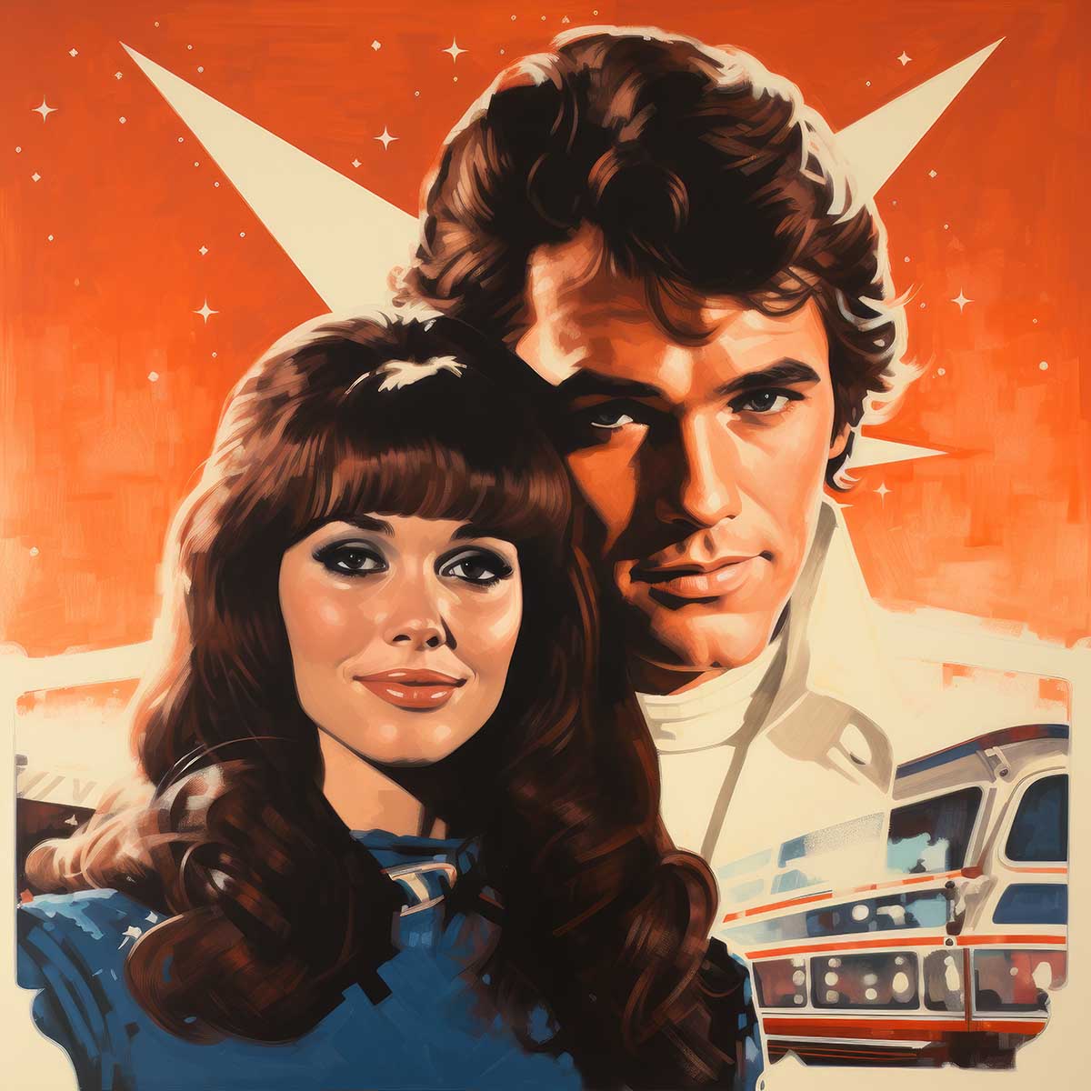【このポスターについて】 このポスターは、70年代や80年代のアメリカのエッセンスを凝縮したデザインです。モチーフには、活気に満ちた人々の様子、光輝くマッスルカー、そしてレトロなダイナーが取り入れられており、その時代の自由な精神と楽観主義を...