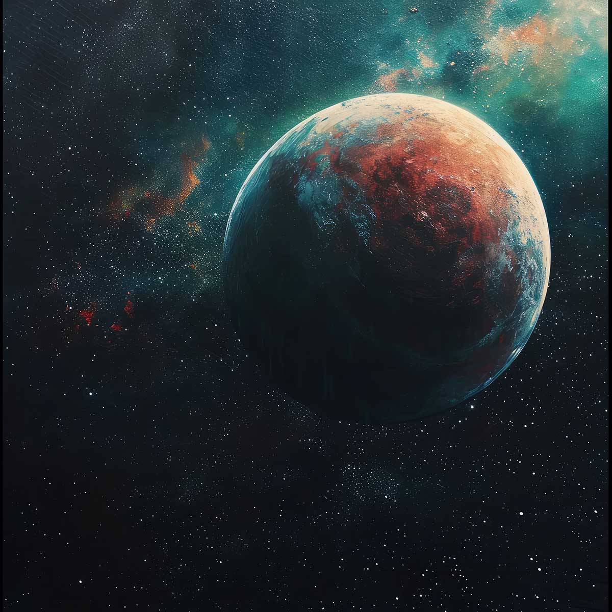 【このポスターについて】 宇宙の壮大さを感じさせるポスターで、日常の空間に天体の魅力を取り入れてみませんか？深い宇宙の青と星々が織り成す光のテープストリーは、見る者を星間の旅へと誘います。このアートピースは、夜空を見上げることの喜びと、宇宙...