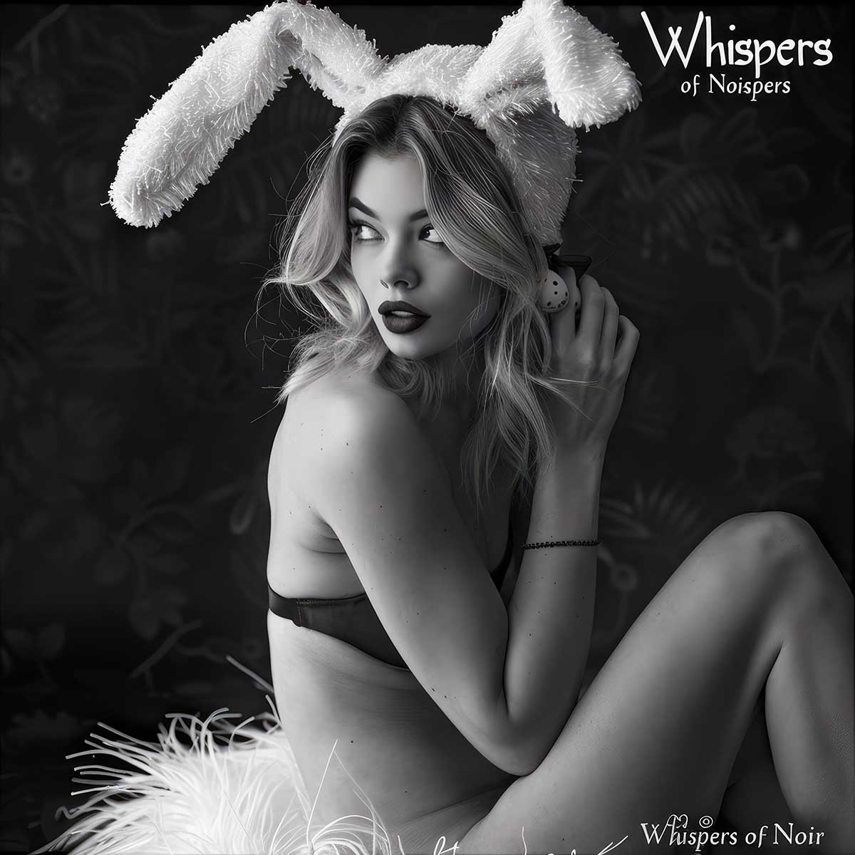 【このポスターについて】 クラシックな魅力と遊び心を兼ね備えた、モノクロのバニーガールポスターは、どんなインテリアにも洗練されたアクセントを加えます。このアートワークでは、きれいな女性がシックなウサギの耳をつけた姿をエレガントに描き出してお...