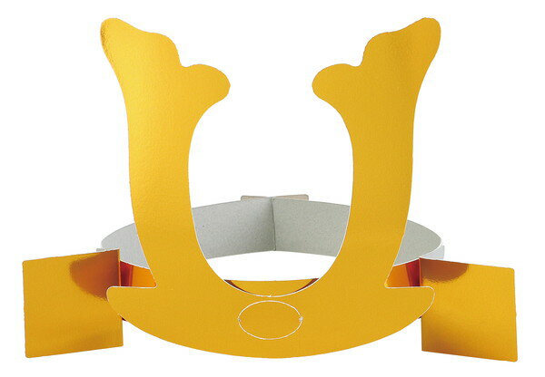 のり、はさみ、不要でつくれるかぶれるかぶと！ サイズ：620×170mm、金台紙：297×210mm、帯金台紙：620×30mm セット内容：きんかぶとかざりだいし 1枚、きんおびだいし 1枚、表紙取説 手作り兜 重量（g）：54 材質：紙...