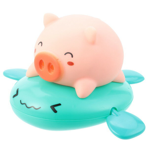 ゼンマイでぷかぷか進む！ ブタがクジラに乗ってスイスイ進む、かわいくて楽しいおふろ用おもちゃです。 ゼンマイを回すと水の上を走るように動き、水てっぽうとしても遊べます。 お風呂タイムがもっと楽しくなる、子どもに大人気のアイテムです。 ぷかぷ...
