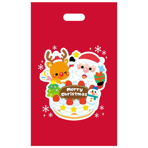 かわいいクリスマス柄のプレゼント袋！ かわいいクリスマス柄のプレゼント袋です。100枚入りなので、イベントなどにもおすすめです。 注意 袋のデザインは変更になる場合がございます。 商品サイズ（単位mm)：500×300mm セット内容：本体...