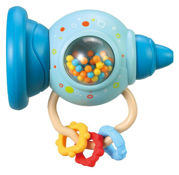 ラトルとしても吹くおもちゃとしても遊べるトランペット 振ってシャカシャカ！ 吹いてプープー！ 触っても楽しいトランペット！ くすみカラーがかわいいトランペット型のおもちゃ！ 注意事項 2色取り混ぜ 商品サイズ（単位mm)：95×85×62m...