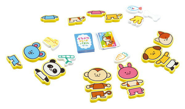 カードを駆使して自分のアニマルを完成させよう！ どうぶつパーツを集めて、多くの動物を作った人が勝つゲームです。 食べ物パーツは粘土で作ります。 作った動物とその好物の食べ物を集めるとより得点が高くなります。 2〜3人用。 商品サイズ（単位m...