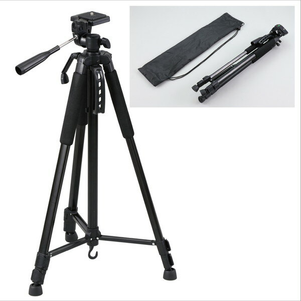 足が大きく開いて 安定性が高い！ 最大170cmの大型 サイズ！収納バッグ 付き機材取付ネジ/ 1/4 インチ 商品サイズ：■収納時サイズ/140×620×100mm■高さ/570〜1700mm セット内容 　本体×1、収納袋×1 重量（g...