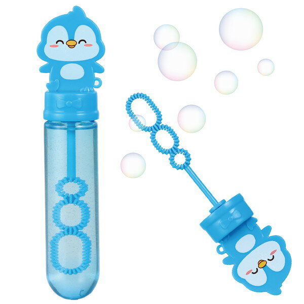 かわいいペンギンのしゃぼん玉！ かわいいペンギンデザインのしゃぼん玉です。 小さな手にもぴったりのスティック型で、簡単にしゃぼん玉が楽しめます。 シャボン液入りなのですぐに遊べます。 外遊びで大活躍のアイテムです。 注意事項 色取り混ぜ商品...