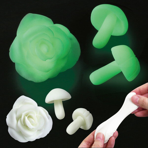 暗闇で光る不思議なねんど！ しばらく光を当てると、暗闇で光る不思議なねんどです。 商品サイズ（単位mm)：約45Φ×10mm セット内容：本体×1 1個重量（g）：25 材質：澱粉、酢酸ビニルエマルジョン、水、糊剤、蓄光粉 1個包装形態：袋...