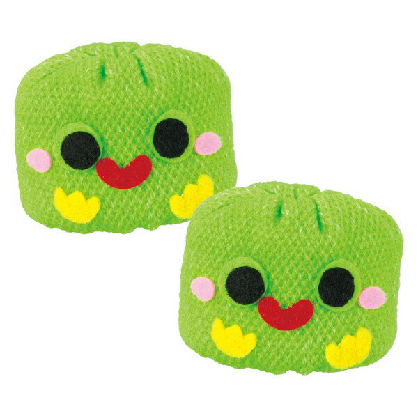 遊んで楽しい！ころころかわいいお手玉キット！ リストバンドとフェルトでつくる、ころころかわいいお手玉の手芸キット。 1セットで2個作れるので、遊び道具としてはもちろん、インテリア小物としても楽しめます。 フェルトを自由に装飾すれば、動物モチ...