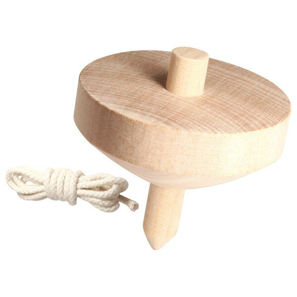 床を傷つけにくい木製軸のコマ！自由に絵を描いてオリジナルのコマを作ろう！ 木製のコマです。 無着色なので、オリジナルのコマがつくれます。 平らなので自由に絵が描きやすくなっています。 丈夫な組みひもを使用しています。 床が傷つきにくい木製の...