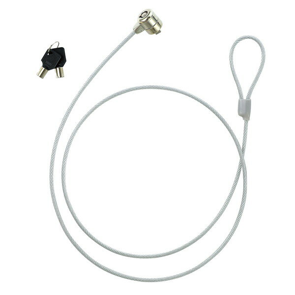 簡単取り付け！PC盗難防止ワイヤー！ パソコンやタブレットを盗難から守るキータイプのセキュリティワイヤーです。 7×3mmのセキュリティスロットに対応し、しっかり固定することで持ち去りを防止します。 ヘッド部分は360度回転構造で取り回しが...