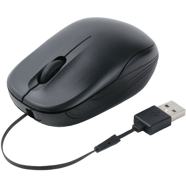 軽量＆コンパクト！コード巻き取り式の静音有線マウス！ リール巻き取り式でコンパクトに収納できる静音有線マウスです。 USBコネクタ部分が本体裏面にマグネットでピタッとくっつくので持ち運び時、収納時に邪魔になりません。 重量も60gと軽量なの...