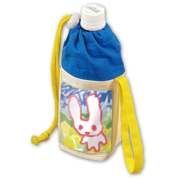 商品説明：水筒やペットボトルが入る、かわいいエコグッズ！ 商品サイズ：120×200×マチ65mm、ひも：650mm セット内容：ホルダー×1、カード×1 その他サイズ：作画サイズ：100×80mm 重量：27g 材質：PVC、綿（内側アル...