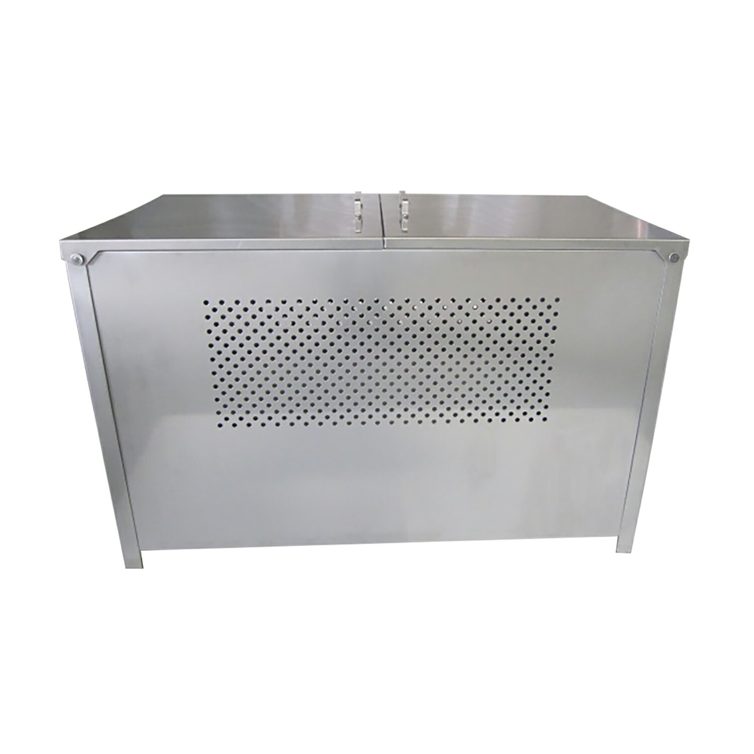 ゴミをスッキリ収納！！カラスなどの被害がなくなります。 ●ボルト・ナットで簡単に組み立てられます。 ●簡易ワンタッチ組立式。ご家庭・事務所向け。 ●サビに強いオールステンレス製。 ●容量：372L（45Lゴミ袋が約8ヶ入ります）。 ●材質：...