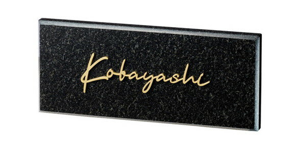 サイズ 約198W×83H×12T(mm) 重量 約650g 素材 切文字（2T）　サテンゴールド塗装 書体 書体：エルフィ （ 切文字 欧文9文字まで・10文字からは要見積） 取付 ボルトあり 備考 ※書体変更不可 ※サイズ変更不可 DK...