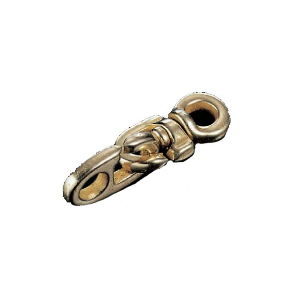 真ちゅう d：13mm d1：13mm L：94mm L1：56mm L2：50mm B：28mm B1：24mm Weight：73g ※ロープ等のより戻し用です。 　常時回転する部分には使用しないでください。●仕様・寸法・デザインについ...