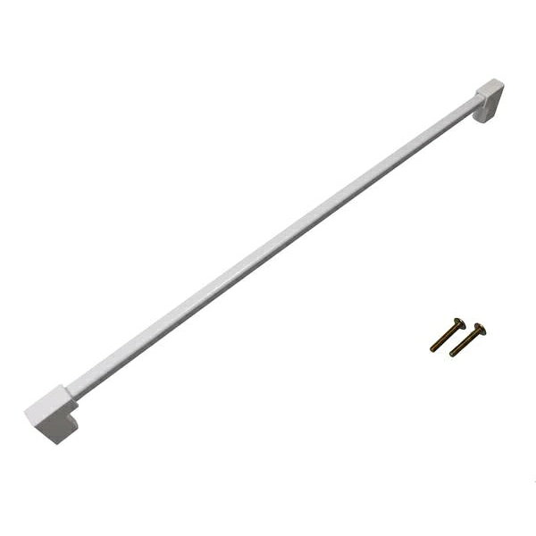 サイズ：360mm 取付：裏ビス止 カラー・仕上：クローム 金属タイプ：ホワイト 材質 　パイプ：アルミ 　座：ABS樹脂 耐荷重：2kg 付属ビス：ISO4×25mm 切って長さ調整の出来るハンドル取手 アルミパイプを切ってハンドルの長さ...