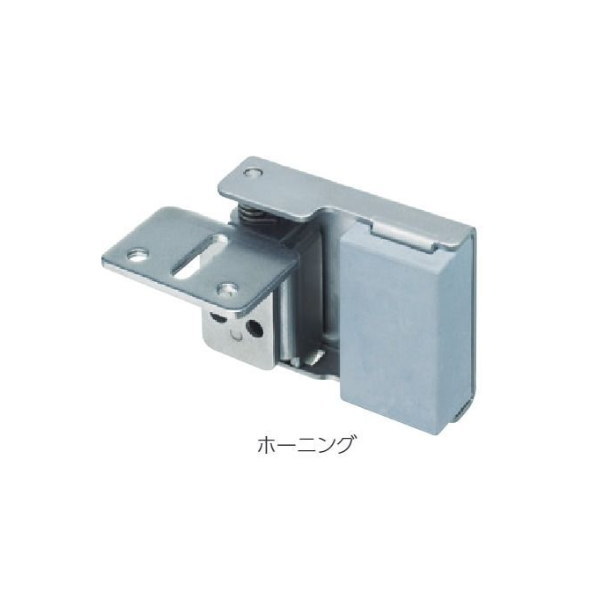 用途 　ラバトリーブース用の戸当り　 特長 　・トイレの中で人が倒れた時など、非常時に簡単な指の操作で通常内開きのドアを外開きにできます。 材質：本体：ステンレス鋼　SUS304　ゴム：クロロプレンゴム（グレー） 取付ネジ：なべタッピンネジ...