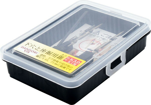 ビス用の下穴あけと座掘りが同時にできる木工用キリ 容器サイズ（mm）：W87×D26×H115 重量（g）：110