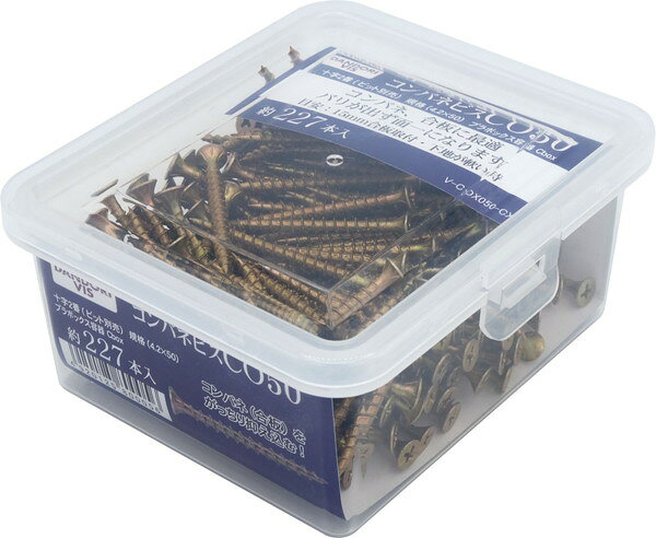 コンパネ・合板に最適。 バリが出ず板浮き・頭浮きを解消！ 容器サイズ（mm）：W112×D60×H131 重量（g）：760