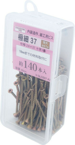 ネジ径φ2.6の極細タイプ。 細やかな作業に最適な割れにくい形状でリフォームやDIYなど幅広く使用可能 容器サイズ（mm）：W54×D32×H105 重量（g）：160