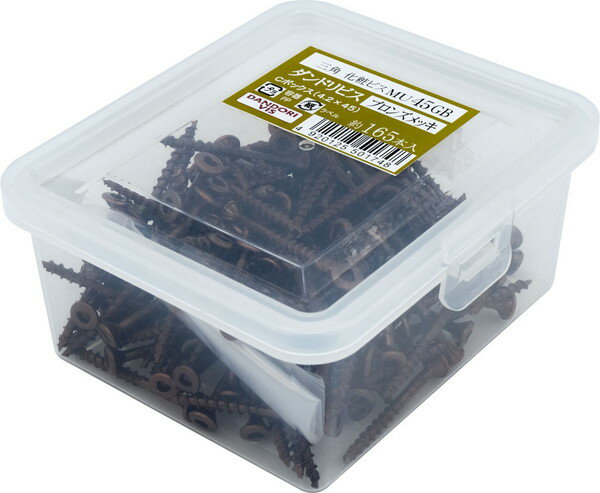 造作家具に最適。 施工性抜群の三角頭が扱いやすい、中細タイプの化粧ビス。 化粧性に特化した全3色。 ブロンズ 容器サイズ（mm）：W112×D60×H131 重量（g）：540関連商品 ●ダンドリビス 三角化粧ビス MU ブロンズメッキ サ...