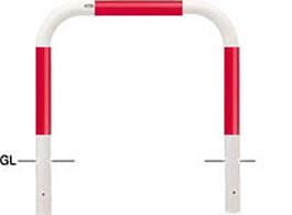 品名:アーチ 施工タイプ:固定式 材質:スチール 仕様: サイズ:φ76.3(t3.2) W1000×H800 重量:約15.8kg 仕上げ/カラー:焼付塗装　(RW):赤白 備考:●通常業者向けの運送会社になりますのでお時間指定はできませ...