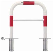 品名:アーチ 施工タイプ:差込式 材質:スチール 仕様:横桟付 サイズ:φ76.3(t3.2) W750×H800 重量:約17.2kg 仕上げ/カラー:焼付塗装　(RW):赤白 備考:●こちらの商品は受注生産品です。 ●通常業者向けの運送...