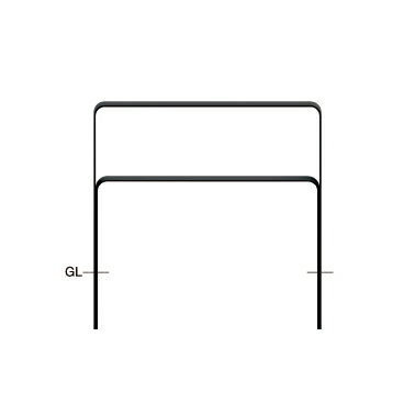 品名:フラットバーアーチ　和モダンシリーズ 施工タイプ:固定式 材質:スチール フラットバー 仕様:横桟付 サイズ:フラットバー:50(t9.0)　W1000×H800 重量:約17.8kg 仕上げ/カラー:焼付塗装　墨色,桧皮色(ひわだい...