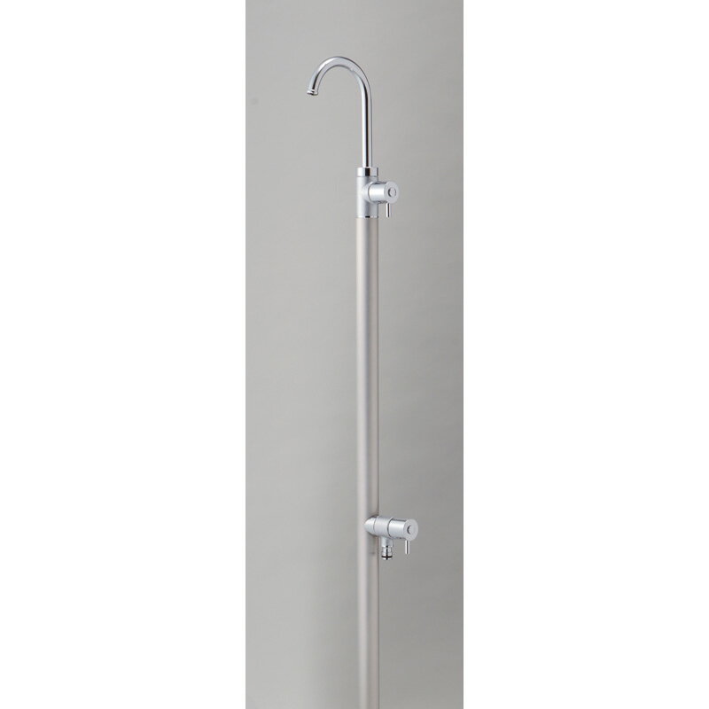 外筒 サイズ：φ34×H1211 材質：ステンレス 仕上げ・塗装：ヘアライン 立上り管 サイズ：— 材質：ステンレス 仕上げ・塗装：— 蛇口部 サイズ：— 材質：銅合金 仕上げ・塗装：ニッケルクロムメッキ 配管接続部 サイズ：配管接続：R1...