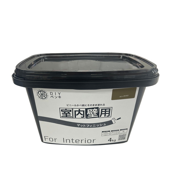 用途 　室内の壁用、天井などに。(ビニールかべ紙、各種ボード、 コンクリートなど) 　浴室の壁や天井。（ユニットバスや床面、タイルなどには塗れません） 　窓枠、巾木などの木部。 特長 　室内のビニールかべ紙、各種ボード、木部、コンクリートな...