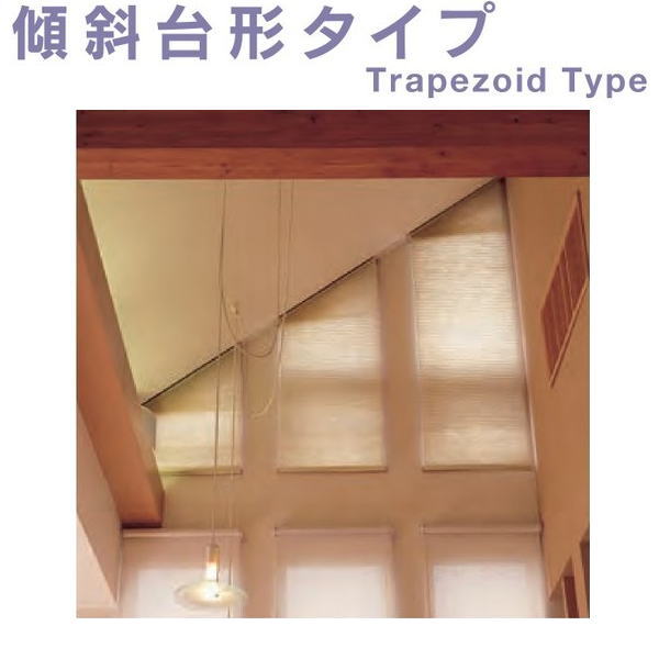 斜めの角度が最大35度まで制作可能です。 スタンダードタイプと同じプルコード開閉システムです。 ※生地は採光タイプのみとなります。 ※布素材の特性上、製品によって色の多少の濃淡がある場合があります。●送り先が法人の場合は送料無料で大丈夫で直...
