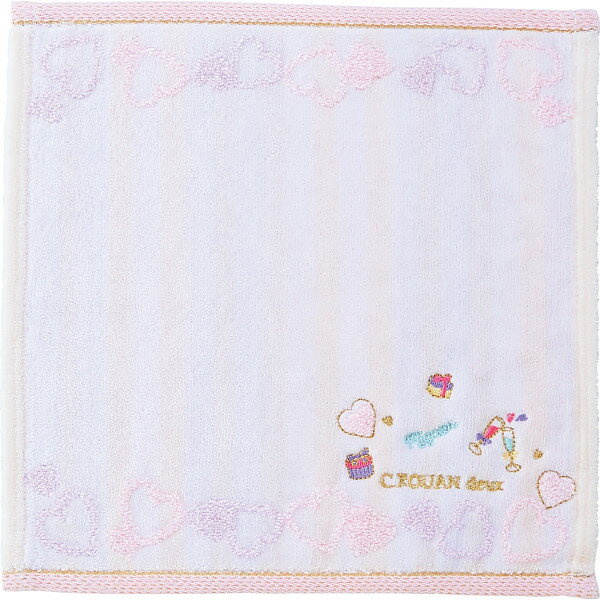 婦人向けタオルハンカチです。 ワイングラスなどパーティー雰囲気がかわいらしいデザインです。 内容 婦人タオルハンカチ1枚 商品サイズ：現品約25×25cm 商品材料：綿100％ 原産国：中国 包装種別：袋入 箱の場合の入数：50●包装、熨斗...