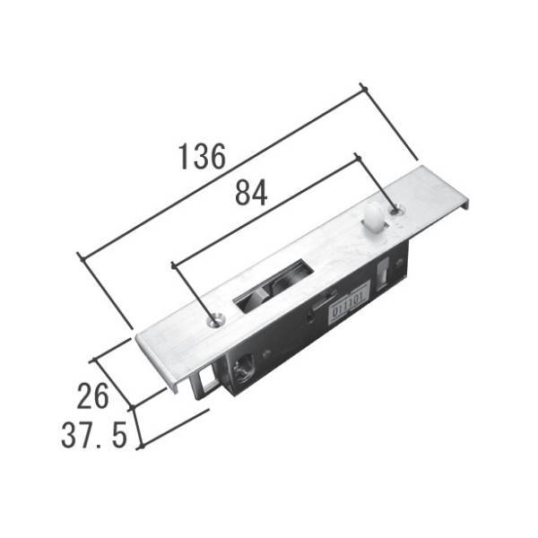 戸当たり錠 ネジピッチ：84 部位：たてかまち アルドミック引き違い窓　2002年廃止●メンテナンス用のためメーカー事情により数量次第では不可になる場合、もしくは納期がかなりかかってしまう場合があります。数量が多くなる場合はあらかじめお問い...