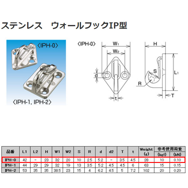 【 ご注意 】 ※表記寸法には多少の公差があります。ご了承下さい。 ※使用荷重は参考値ですので、使用状況・環境によって変動します。また、試験データーがご入用の際は、別途ご請求ください。（実費） ※予告なしに仕様を変更する場合がございます。ご...