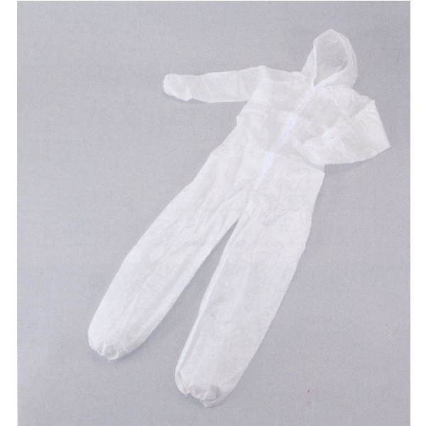 ポリプロピレン100％の使い捨てツナギ服です。 軽作業や掃除等の際に着用して汚れをガードします。 ※細かい粉塵・油等は浸透します。 ※化学薬品への対応、有害物質の取り扱い時には使用できません。 ※高熱の機器や火気には近づかないでください。●...
