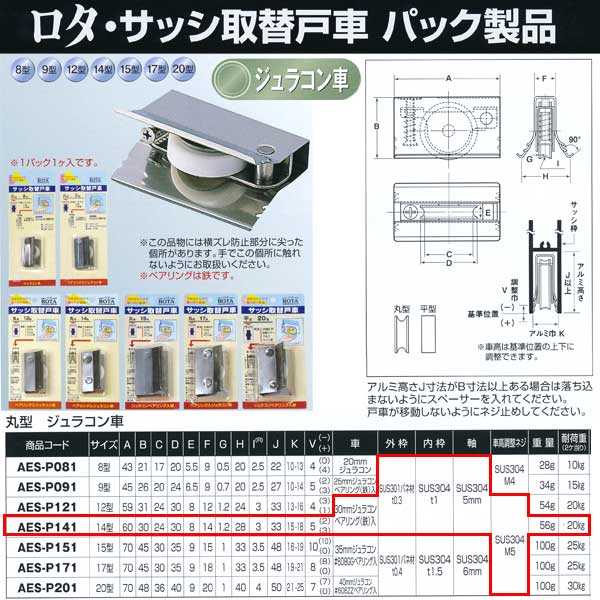 サイズや仕様は画像でご確認ください。 赤で囲っている部分です。 画像をクリックして拡大していただくと見やすくなります。 ※ジュラコン(R))はポリプラスチックス株式会社の日本その他の国の登録商標です。●仕様・寸法・デザインについては予告なく...