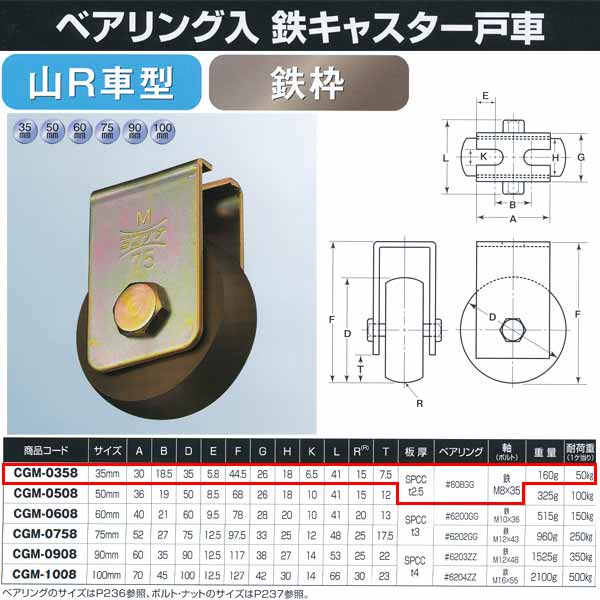 用途 　学校の門扉、倉庫、工場などの引戸、観音扉など 特長 　重量のある扉に最適です。●仕様・寸法・デザインについては予告なく変更されることがあります。 ●画像はイメージです。代表画像を使用することがあります。 ●ご返品、交換、発注後のキャ...