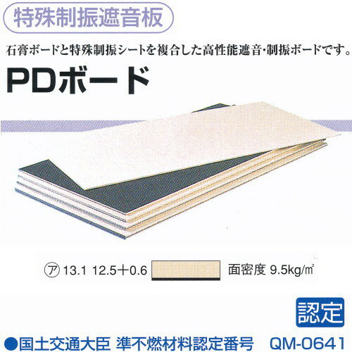 特長 　PDボードは、遮音効果の高い石膏ボードに、特殊制振シートを重ね合わせることでコインシデンス効果を抑えることが可能になったゼオン化成独自の製品です。 　現場でのシート施工の手間を削減し、工期の短縮に貢献します。 　石膏ボードと同様にお...
