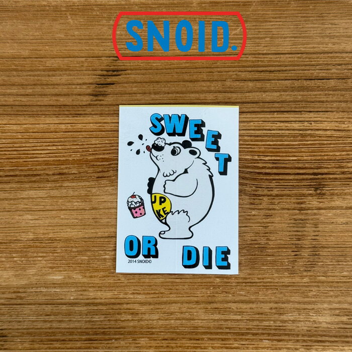 SNIOD (スノイド)CUPCAKE STICKER SNOIDのステッカーです。アートワークはRAT HOLE STUDIOマエダ氏による作品。 ■サイズ W50mm x H70mm ※商品によって若干の誤差が出る場合があります。 【S...
