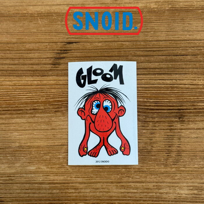 SNIOD (スノイド)GLOOM STICKER SNOIDのステッカーです。アートワークはRAT HOLE STUDIOマエダ氏による作品。 ■サイズ W55mm x H75mm ※商品によって若干の誤差が出る場合があります。 【SNO...